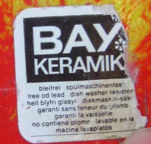 Bay Keramik – Identification, Marks, Stickers, Labels | Pots And Pots